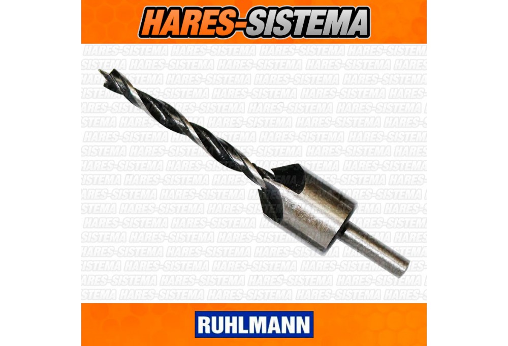 Mecha Biselador para Tornillo Madera 5 mm Ruhlmann - Hares-Sistema
